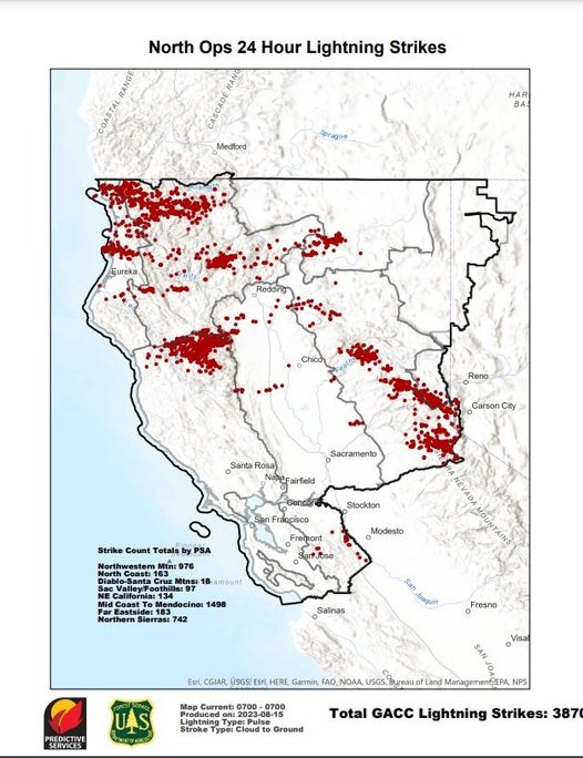 Widespread Lightning Sparks Fires in Modoc County, Posing Critical ...